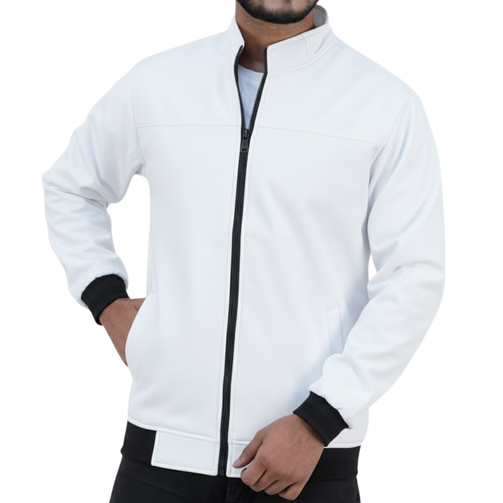 Men’s Bonded Jacket in White-BH-490 – Unique.We